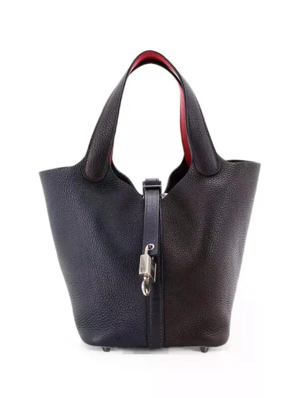 Hermès Picotin Lock Bag Tricolor Clemence Pm Bucket Bag