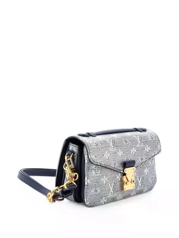 LOUIS VUITTON Pochette Metis Monogram Jacquard Canvas East West Shoulder Bag - Blue