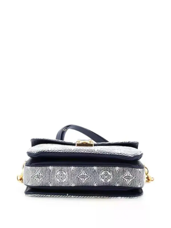 LOUIS VUITTON Pochette Metis Monogram Jacquard Canvas East West Shoulder Bag - Blue