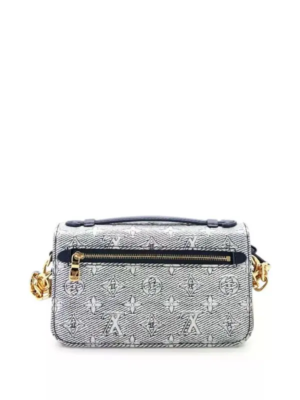 LOUIS VUITTON Pochette Metis Monogram Jacquard Canvas East West Shoulder Bag - Blue