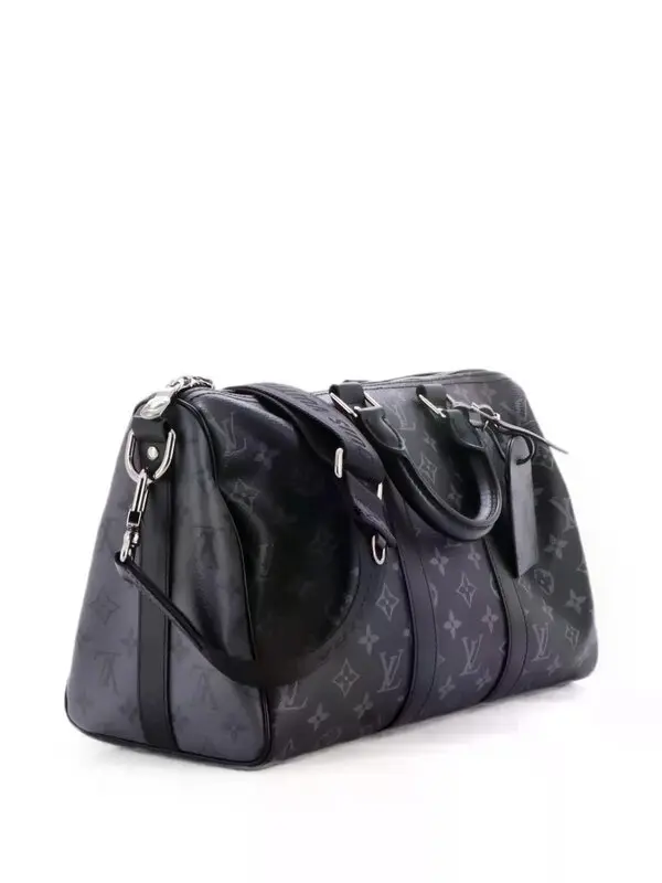 LOUIS VUITTON Keepall Bandouliere Bag Reverse Monogram Eclipse Canvas 35 Travel Bag