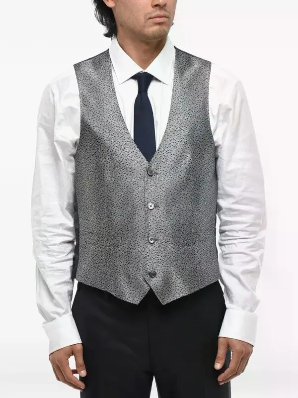 Corneliani Patterned Silk Waistcoat