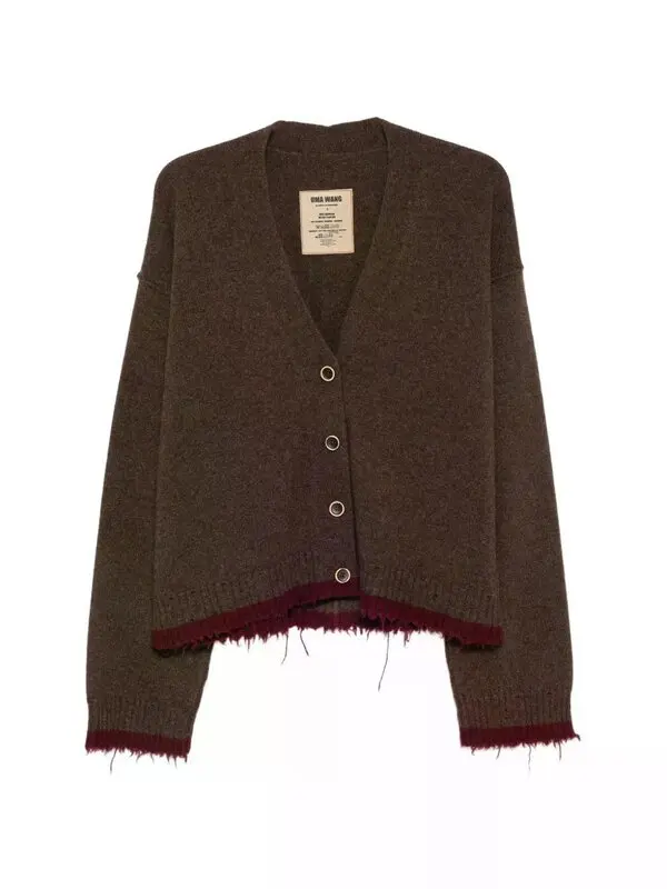 UMA WANG Frayed-edge Oversized Cardigan