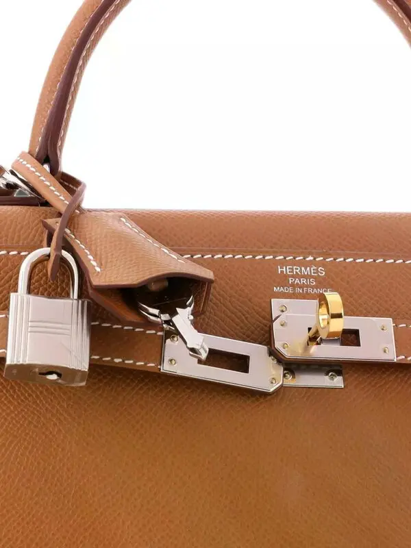 Hermès Kelly Handbag Epsom With Electrum Hardware 25 Satchel