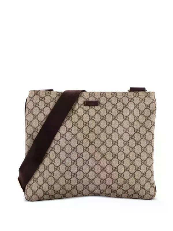 Gucci Gg Coated Canvas Messenger Bag - Brown