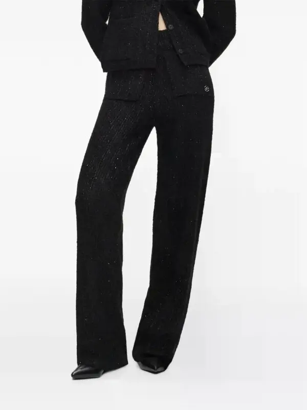 Karl Lagerfeld Sequin-embellished Bouclé Trousers