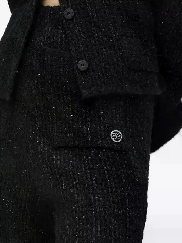 Karl Lagerfeld Sequin-embellished Bouclé Trousers