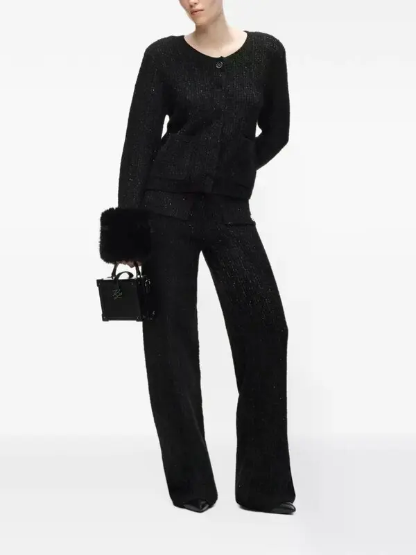 Karl Lagerfeld Sequin-embellished Bouclé Trousers