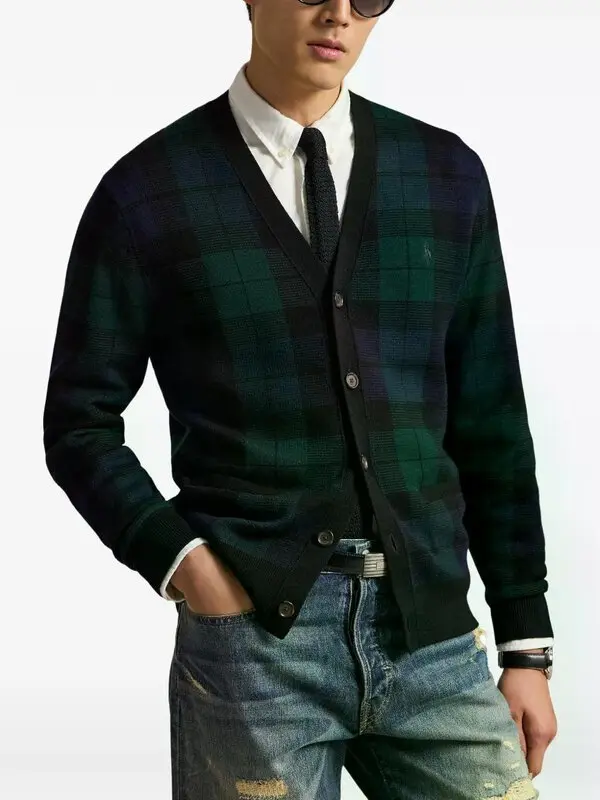 Polo Ralph Lauren Blackwatch Check V-neck Cardigan