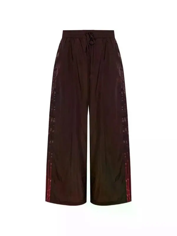 Y3 Crinkled Finish Track Pants With Side Stripe Detail