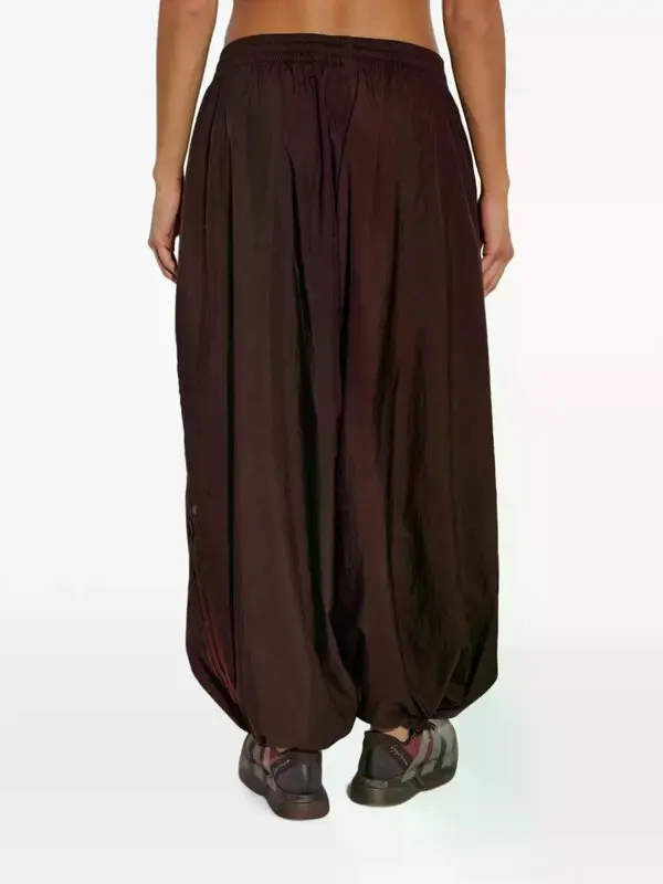Y3 Crinkled Finish Track Pants With Side Stripe Detail