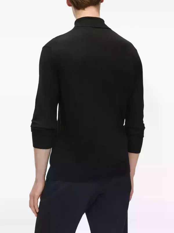 Karl Lagerfeld Monogram Wool Turtleneck Sweater
