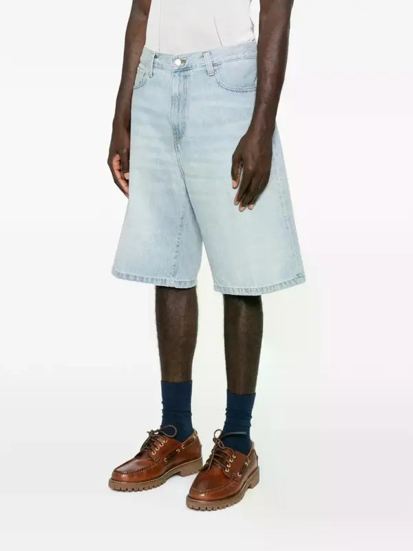 Carhartt Work In Progress Loose-fit Bleach Wash Denim Shorts
