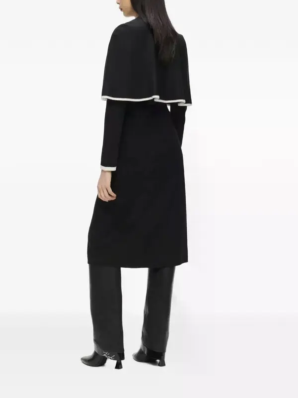 Karl Lagerfeld Transformable Cape Dress With Buckled Belt