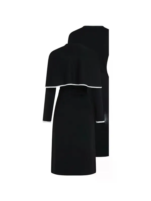 Karl Lagerfeld Transformable Cape Dress With Buckled Belt