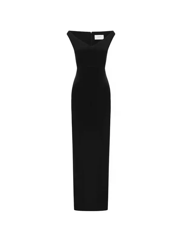 Alex Perry Off-shoulder V-neck Maxi Dress