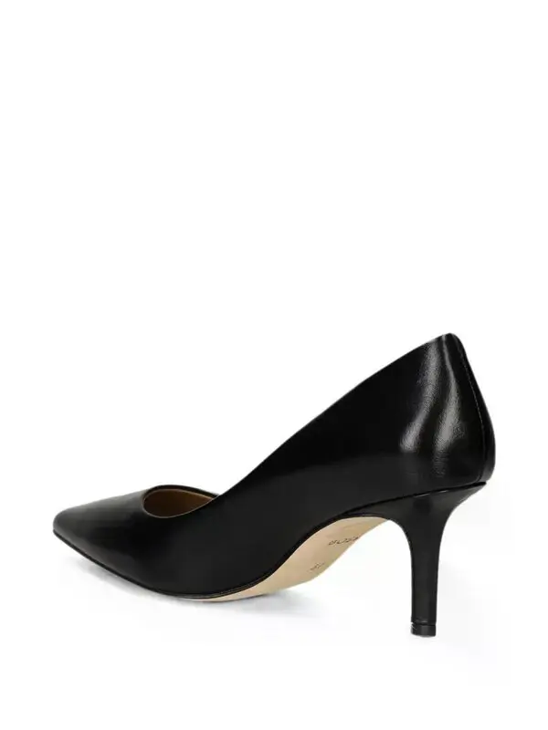 BOSS Miah Heeled Leather Pumps With Debossed Logo