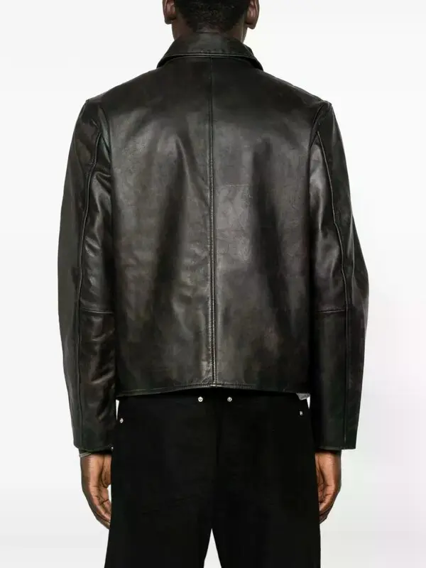 DIESEL® Leather Zip-up Jacket