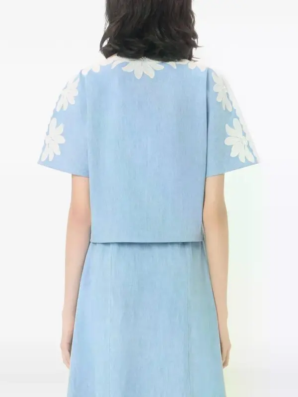Valentino Garavani Light Embroidered Denim Shirt