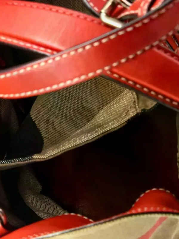 Burberry Ashby House Check Canvas Medium Bucket Bag - Brown