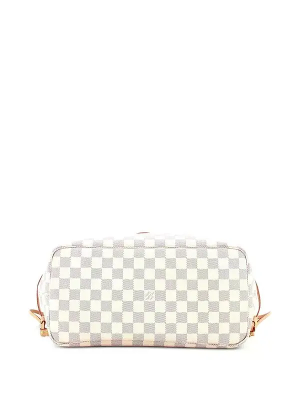 LOUIS VUITTON Neverfull Nm Damier Mm Tote Bag - White