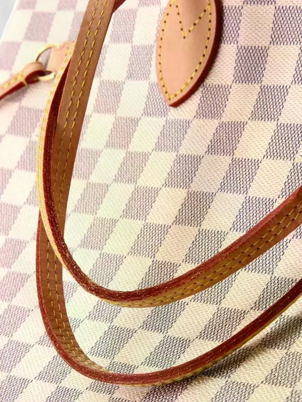 LOUIS VUITTON Neverfull Nm Damier Mm Tote Bag - White