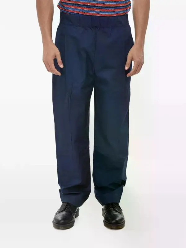 LANEUS Pleated Elasticated-waistband Trousers
