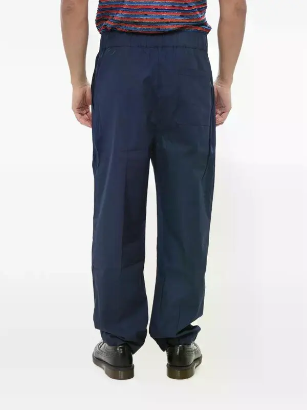 LANEUS Pleated Elasticated-waistband Trousers