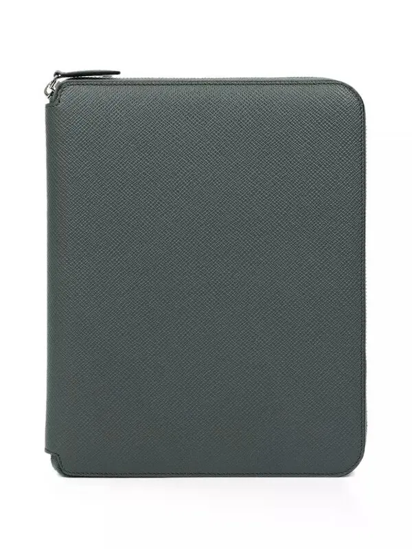 Smythson Panama Cross-grain Leather A5 Writing Folder