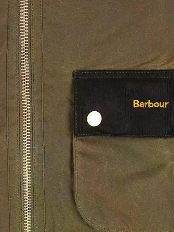 Barbour Long-sleeve Corduroy-collar Zip-up Bomber Jacket