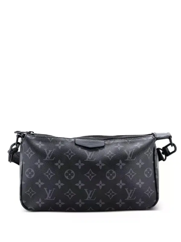 LOUIS VUITTON Monogram Eclipse Canvas Pochette Accessoires Nm Bag - Black