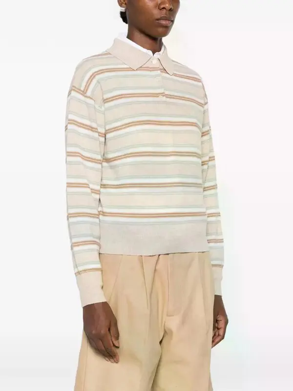 Guest In Residence Collegiate Stripe Polo Sweater