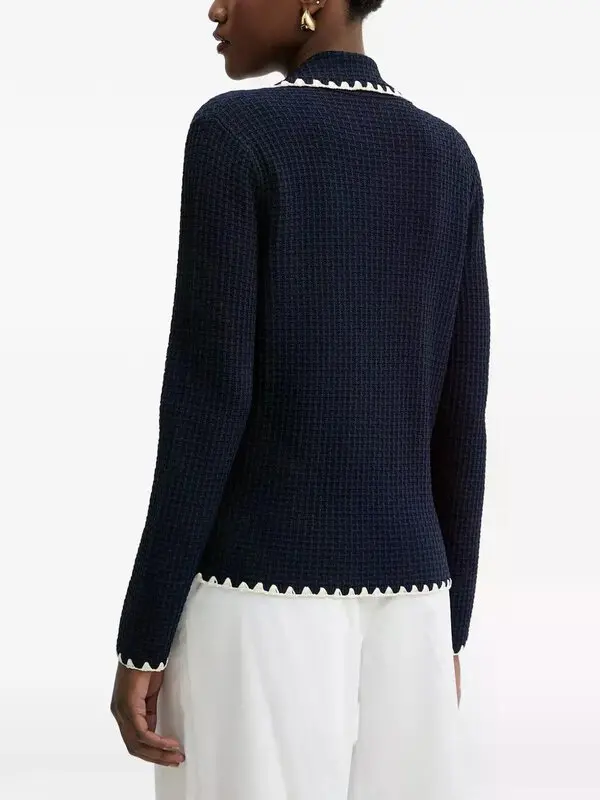 Luisa Spagnoli Cosmica Crochet-trim Double-breasted Cardigan