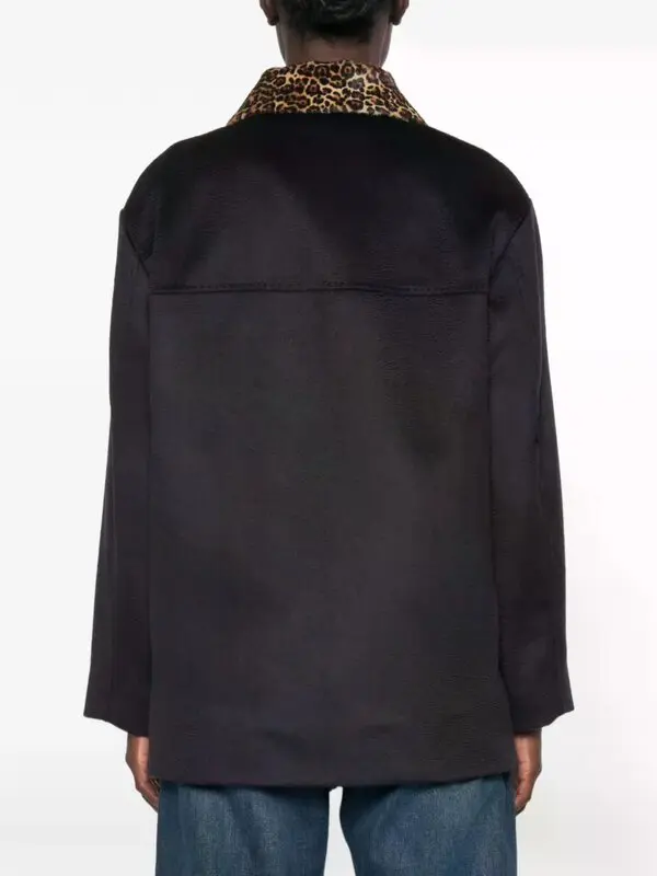 Max Mara Leopard-print Collar Jacket