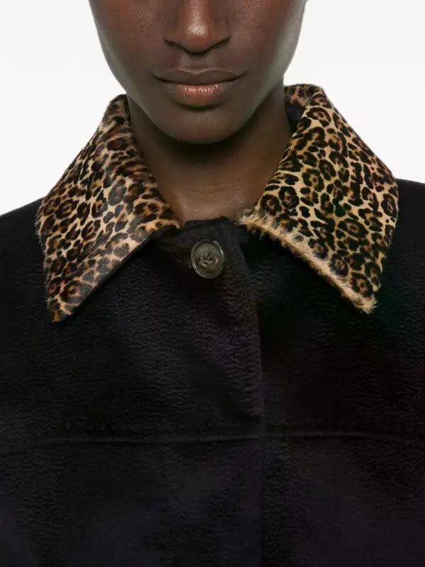 Max Mara Leopard-print Collar Jacket