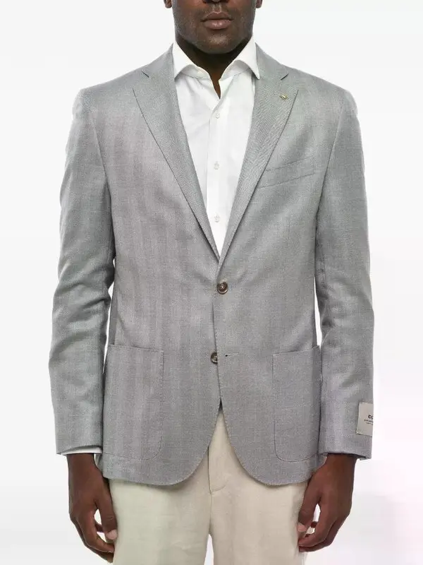 Corneliani Herringbone Single-breasted Blazer