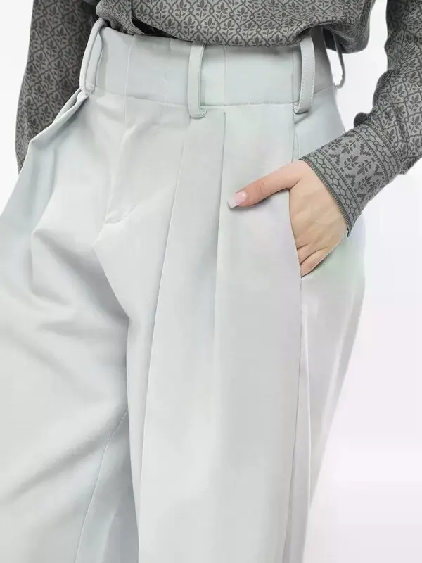 SUPER BLOND Double-pleated Virgin Wool Trousers