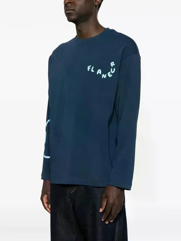 FLANEUR Blossom Logo-print Long-sleeve T-shirt