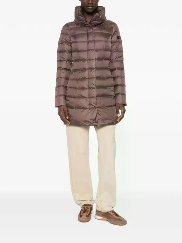 Peuterey Quilted High-neck Coat - Brown