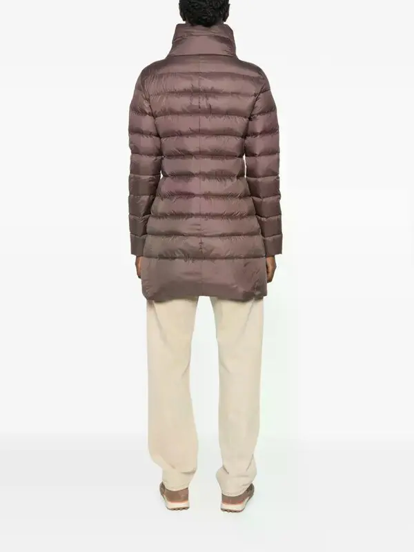 Peuterey Quilted High-neck Coat - Brown