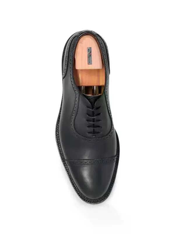 Kiton Brogue Detail Lace-up Oxford Shoes