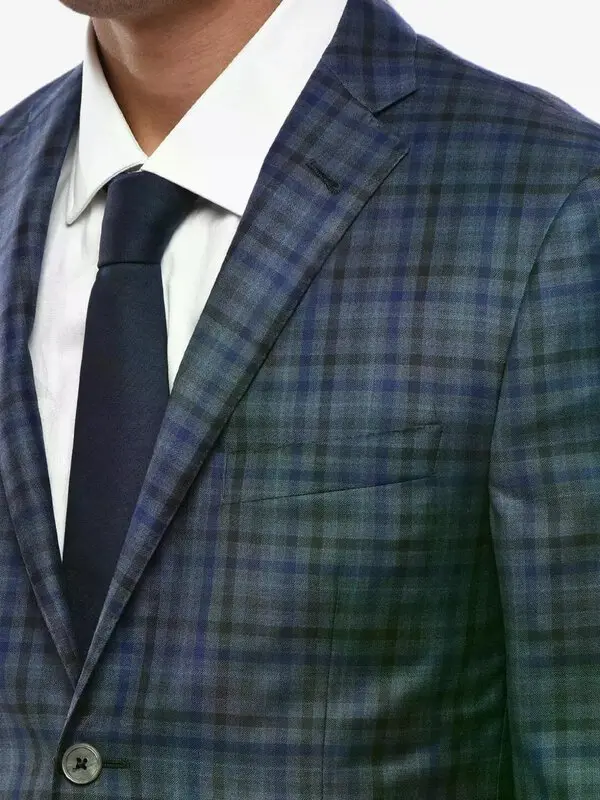 Corneliani Gate Checked Single-breasted Blazer