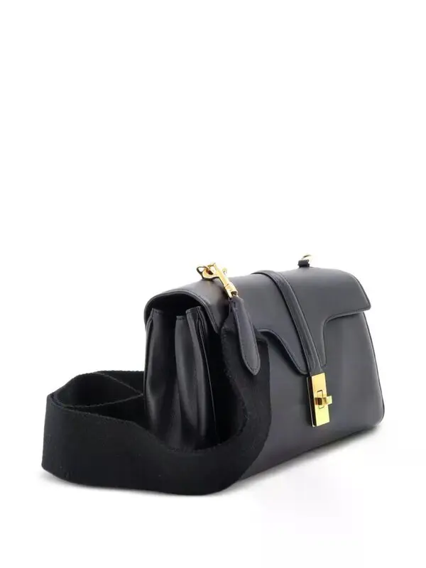 Celine Soft 16 Bag Smooth Calfskin Shoulder Bag - Black