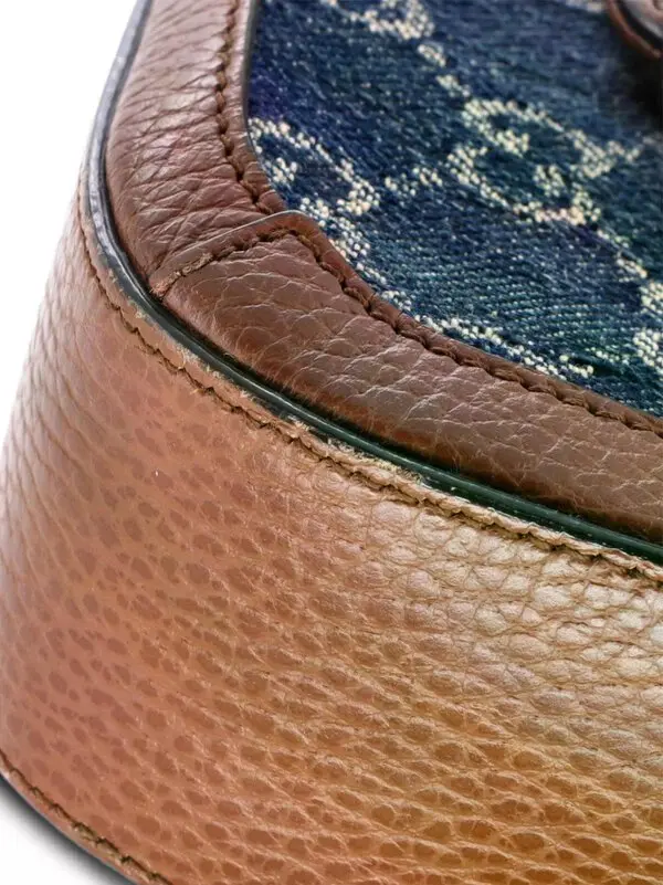 Gucci Horsebit 1955 Gg Denim Mini Shoulder Bag