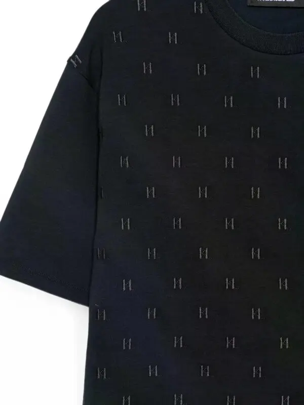 Karl Lagerfeld Monogram-embroidered Crew-neck T-shirt