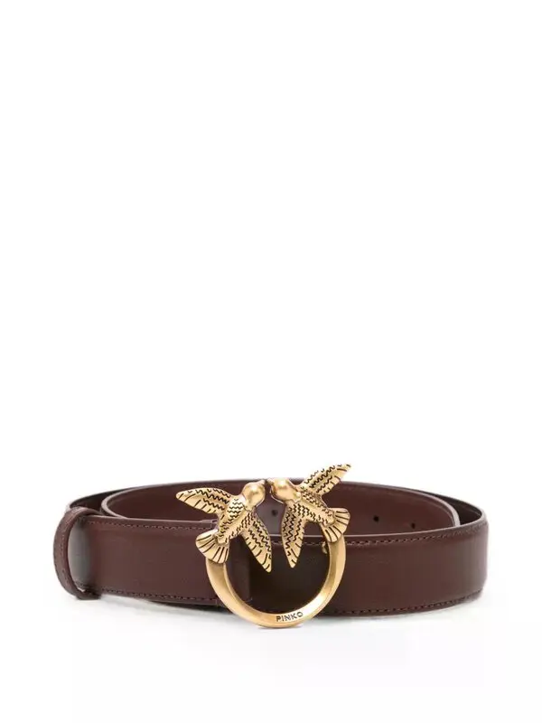 Pinko Love Birds Buckle Belt - Brown