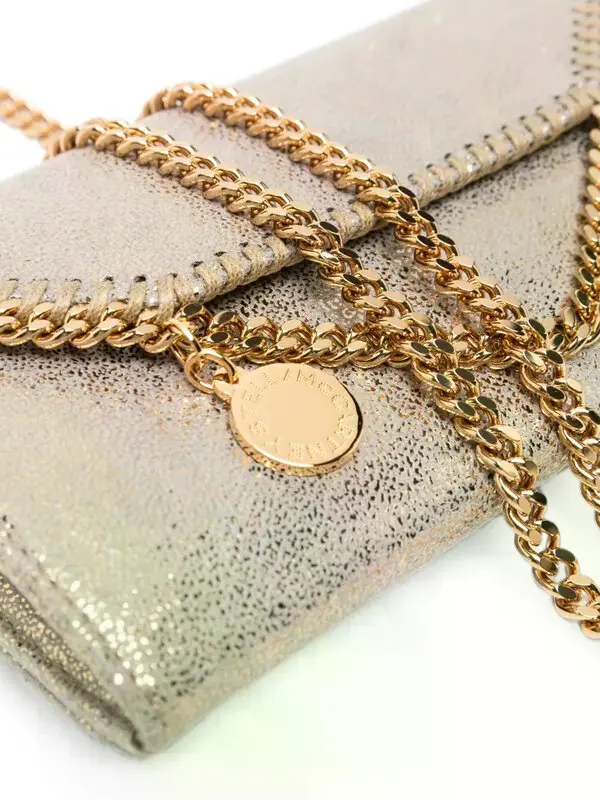 Stella McCartney Falabella Chain-trim Clutch Bag - Gold