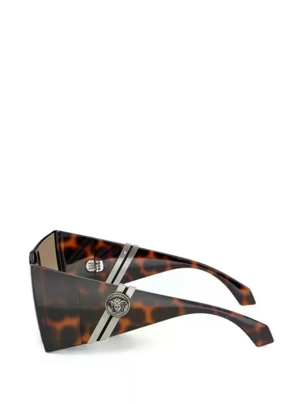 Versace Geometric Frame Sunglasses With Medusa Plaque