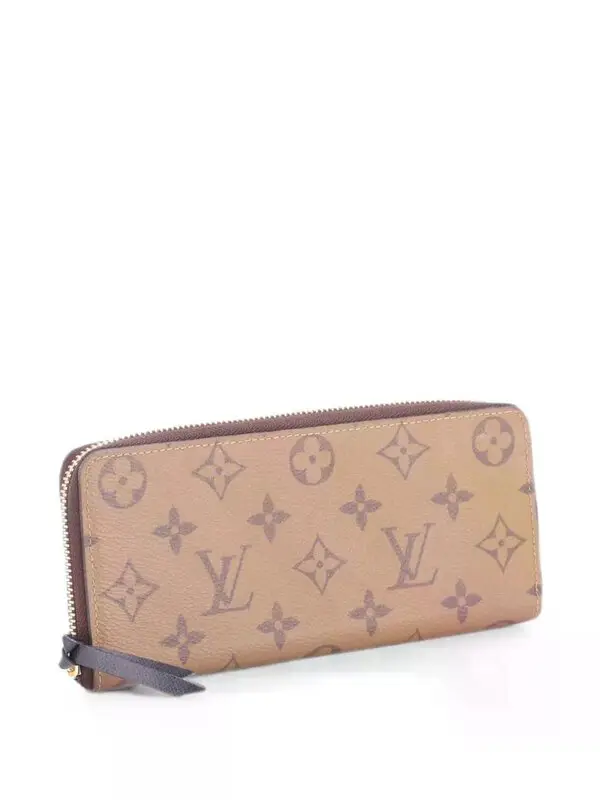 LOUIS VUITTON Clemence Wallet Reverse Monogram Canvas Small Wallets