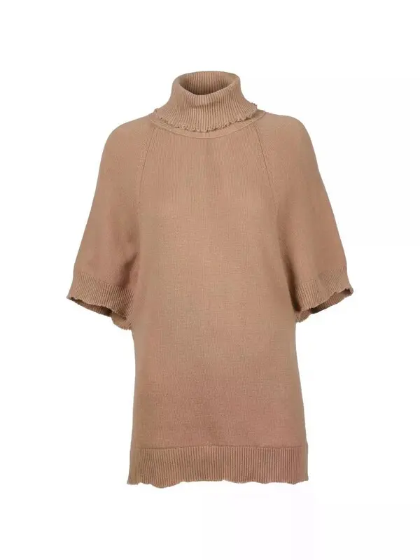 Valentino Garavani Distressed Detail Roll Neck Sweater